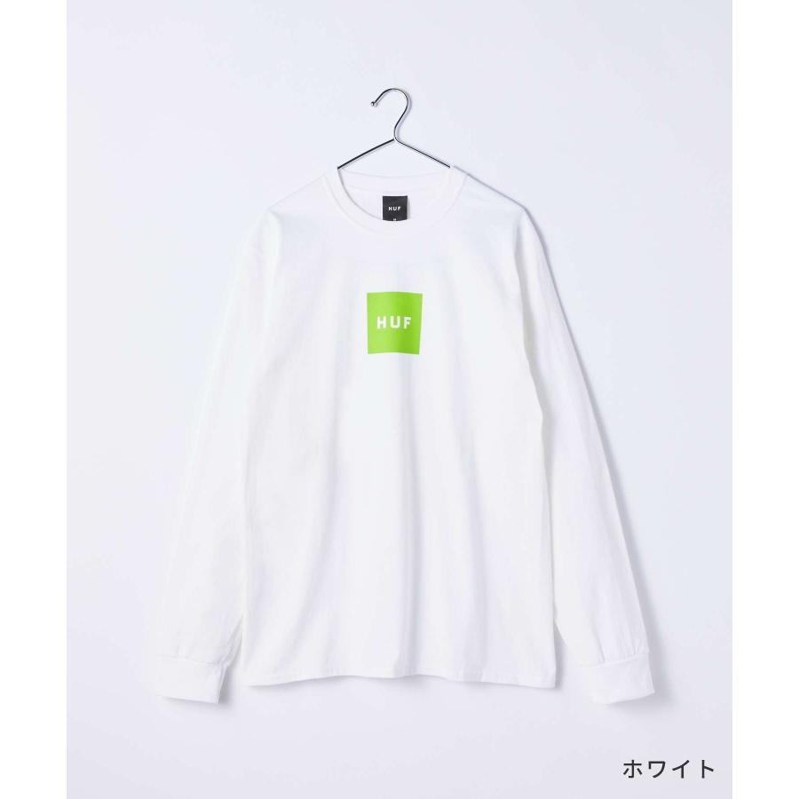 HUF ハフ TS01665 Tシャツ メンズ レディース トップス ESSENTIALS BOX LOGO L/S TEE ロンT ブラック ホワイト ネイビー S M L XL : U ...