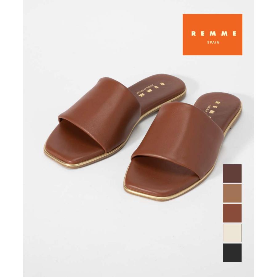 REMME（レメ） REMME MI-7518291-PU サンダル レディース シューズ コンフォートサンダル フラット 春 夏 ブラック ...