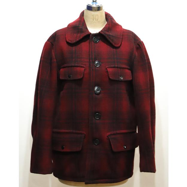 VINTAGE 1960s Carter's カーターズ Devil Plaid Wool Hunting JACKET 36 リブかけつぎ ...