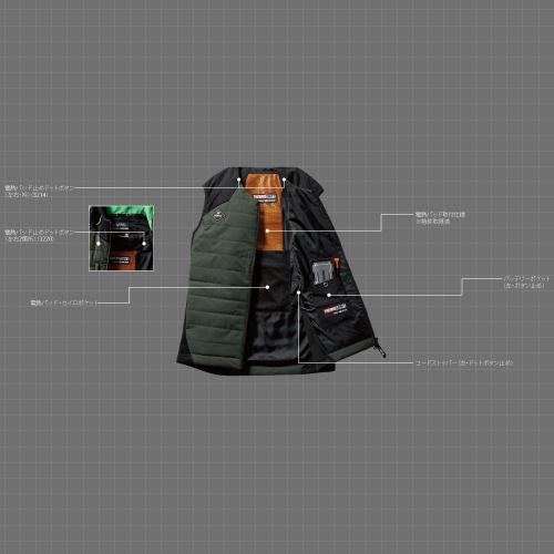 BURTLE バートル 3220 サーモクラフト ヒーターフーディジャケット 単品 電熱パッド対応 作業服 : U2GLOBAL - 通販 - Yahoo!ショッピング