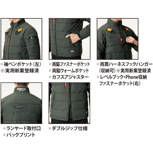 BURTLE バートル 5040 防寒ジャケット ユニセックス 作業服 作業着 : U2GLOBAL - 通販 - Yahoo!ショッピング