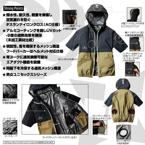 BURTLE バートル AC1086 半袖 パーカー エアクラフト 2021 新作 ブルゾン : U2GLOBAL - 通販 - Yahoo!ショッピング