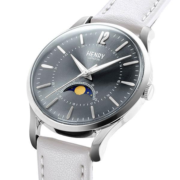 HENRY LONDON HL34-LM-0377-AL ヘンリーロンドン アップルレザーコレクション ライトグレー レディース 腕時計 国内 ...