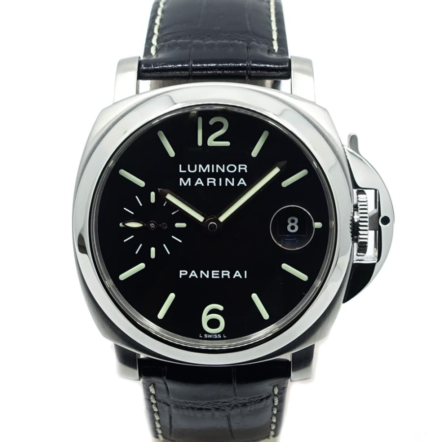 【栄】パネライ ルミノール マリーナ PAM00048 ブラック 革ブレス SS 腕時計 メンズ : 質ウエダ ヤフーショップ - 通販 ...