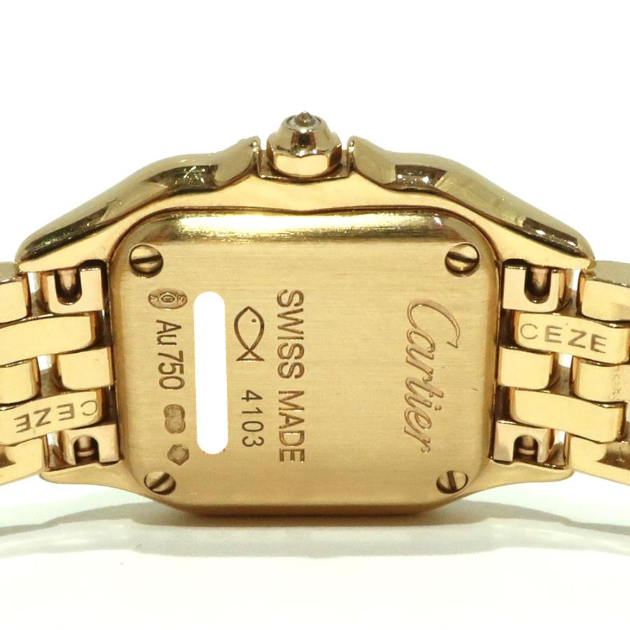 天白】CARTIER カルティエ 腕時計 パンテール ドゥ ミニ K18 PG 天白】CARTIER カルティエ 腕時計 パンテール ドゥ ミニ K18 PG