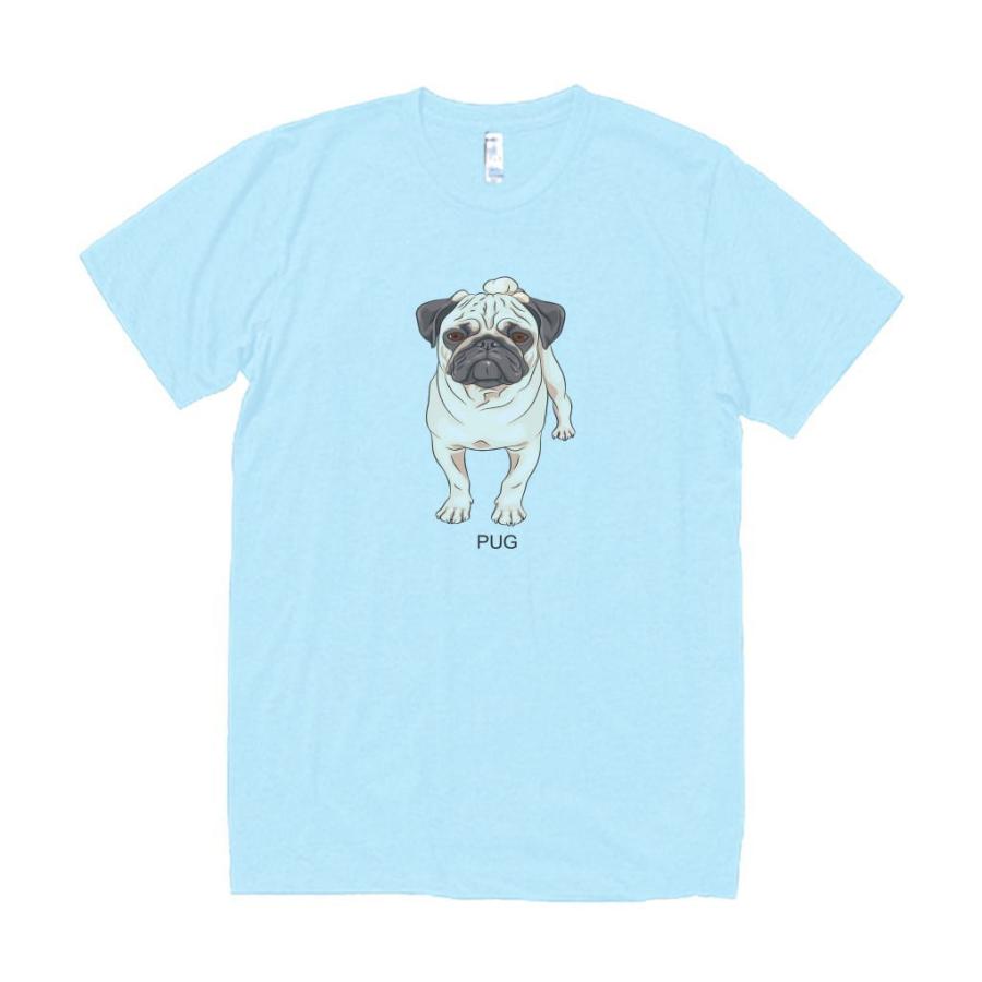 PUG 動物・生き物 Tシャツ ライトブルー : うえきたや - 通販 - Yahoo!ショッピング