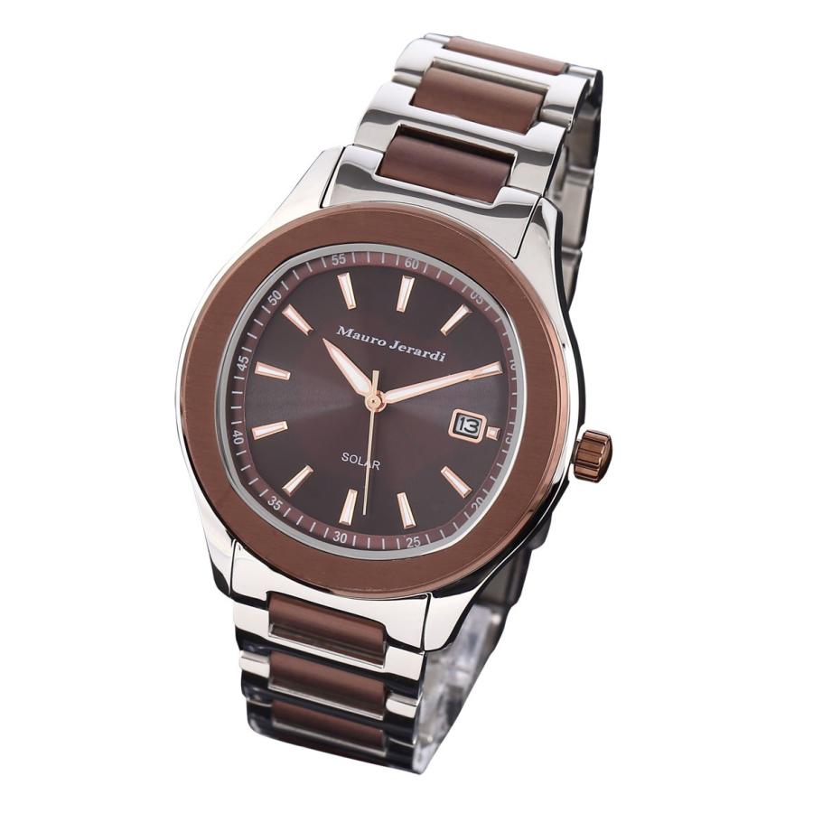 Mauro Jerardi マウロジェラルディ ステンレスソーラー メンズウォッチ ブラウン MJ053-4 : Buena cosa - 通販 - Yahoo!ショッピング