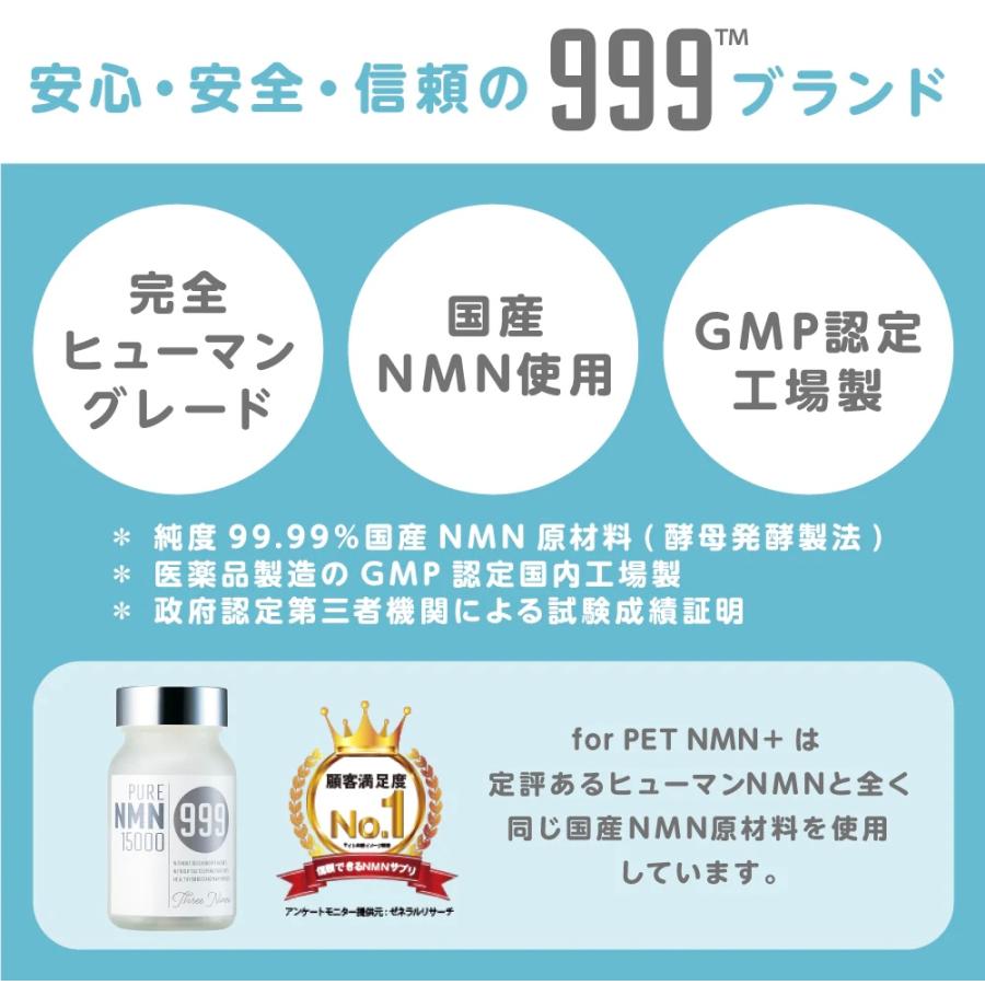 999 for PET NMN 60粒 健康ケア エイジングケア ペットサプリメント : UIITショップ - 通販 - Yahoo!ショッピング