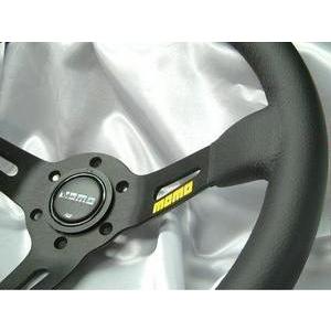 MOMO ステアリング MOD.08（モデル08） 35φ ブラックレザー仕様 ブラックスポーク/ブルースポーク （M-58/M-59） : 310 : 株式会社 UJ-FACTORY ...