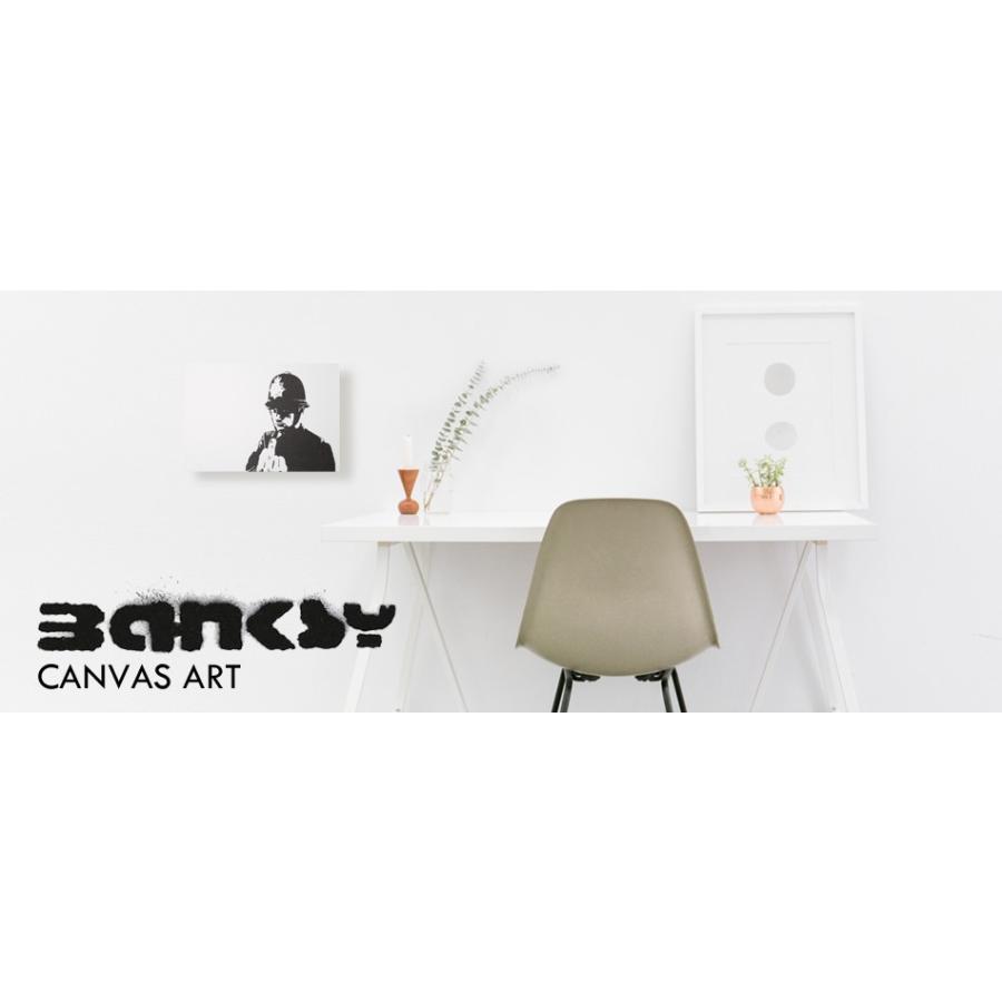 BANKSY CANVAS ART SMALL キャンバス アートパネル ポスター スモール "Rude Cop" 31.5cm × 21cm ...