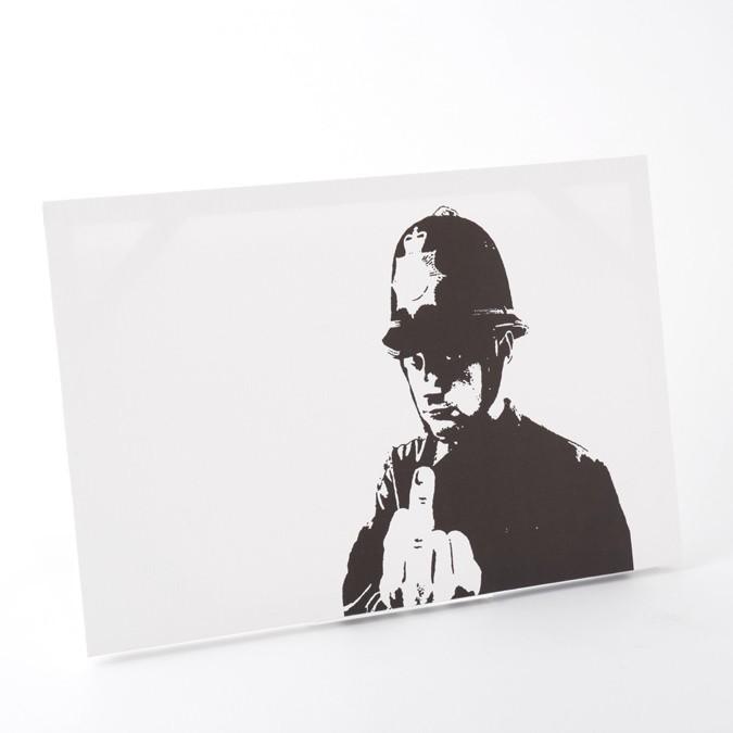 BANKSY CANVAS ART バンクシー キャンバスアート ポスター "Rude Cop" 60cm × 40cm : クローゼスト ...