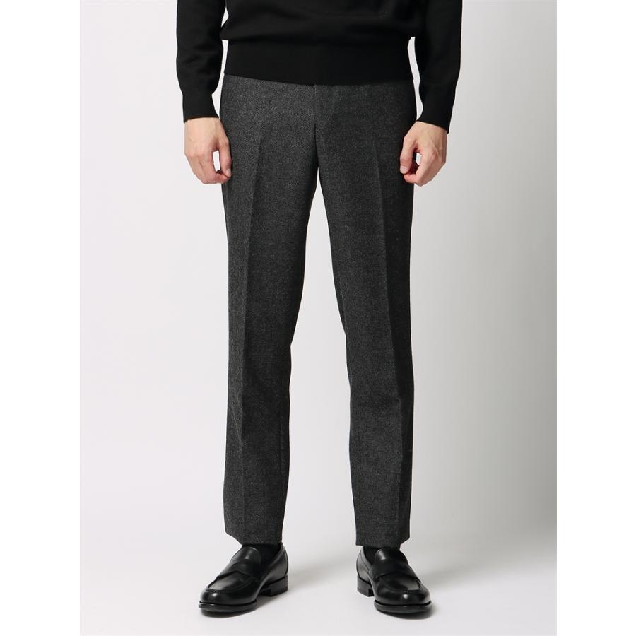 SUIT SQUARE（スーツスクエア） 【スーツスクエア】テーパードパンツ MANNELLI TWツイード リサイクルウール 織柄 チャコールグレー : スーツスクエアYahoo!店 ...