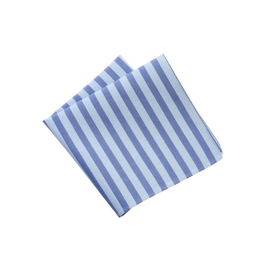 UNIVERSAL LANGUAGE 【スーツスクエア】ストライプ柄コットンハンカチ ブルー : スーツスクエアYahoo!店 - 通販 - Yahoo!ショッピング