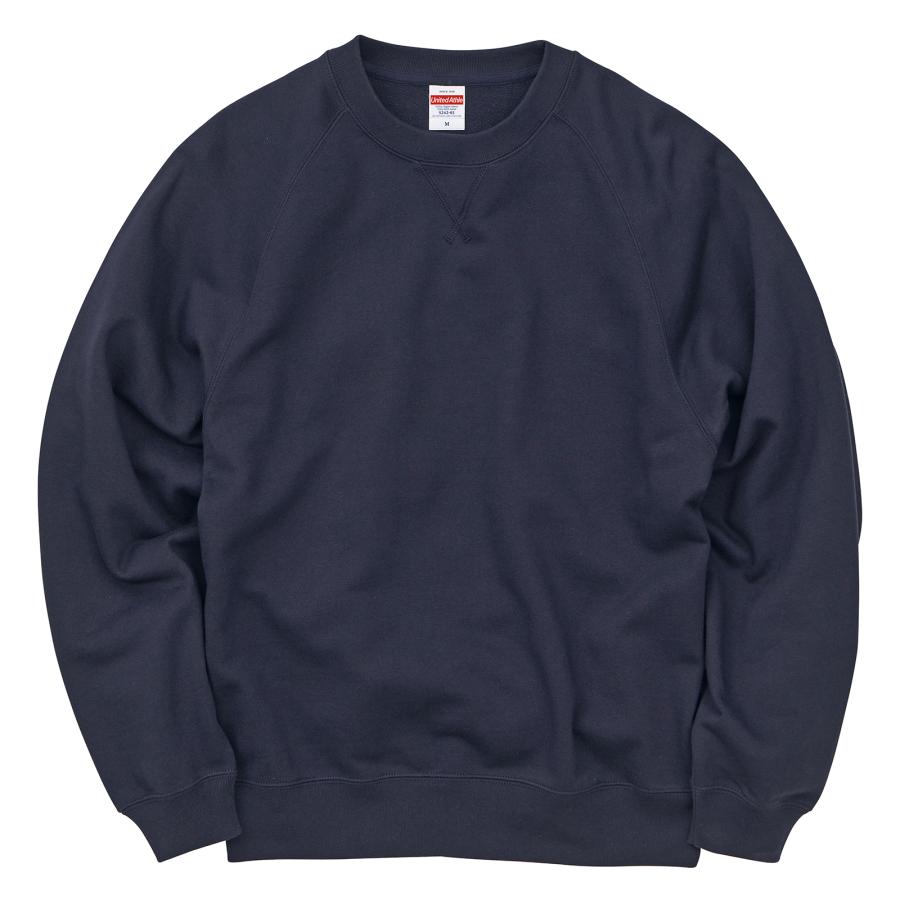 United Athle ユナイテッドアスレ 524201 スウェット トレーナー 裏パイル 10オンス 綿100 無地 定番 ガゼット ラグランスリーブ 5242-01 5242 ...