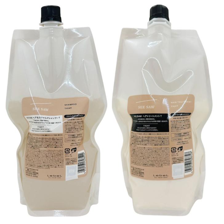 SEE/SAW セット品 シーソー ヘア＆スキャルプシャンプーT 800ml レフィル＆ ヘアトリートメントT レフィル TIGHT / タイト : Ulela wish - 通販 ...