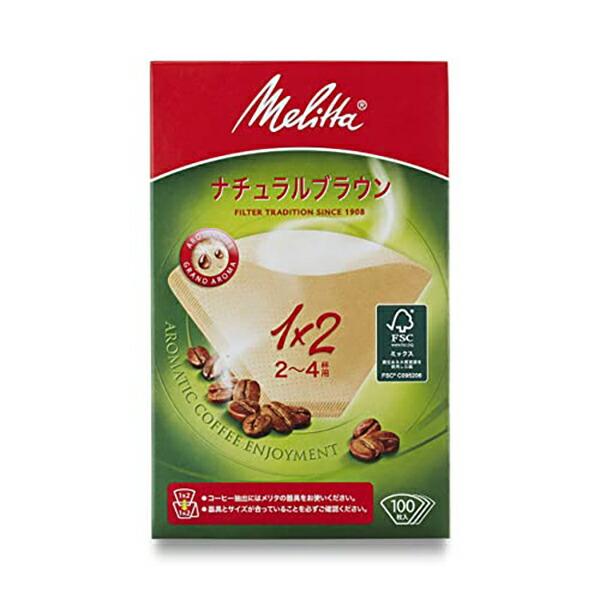 Melitta 【10個セット】 メリタ 1X2G フィルターペーパー 2-4杯用 アロマジック FSCミックス 1x2 ナチュラルブラウン 100枚入 PA : ウルマックスジャパン ...
