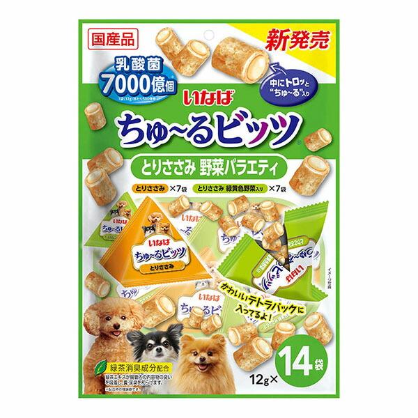 いなばペットフード 【10個セット】 いなば 犬用 おやつ ちゅ るビッツ とりささみ 野菜バラエティ 12g×14袋 : ウルマックスジャパン - 通販 - Yahoo!ショッピング