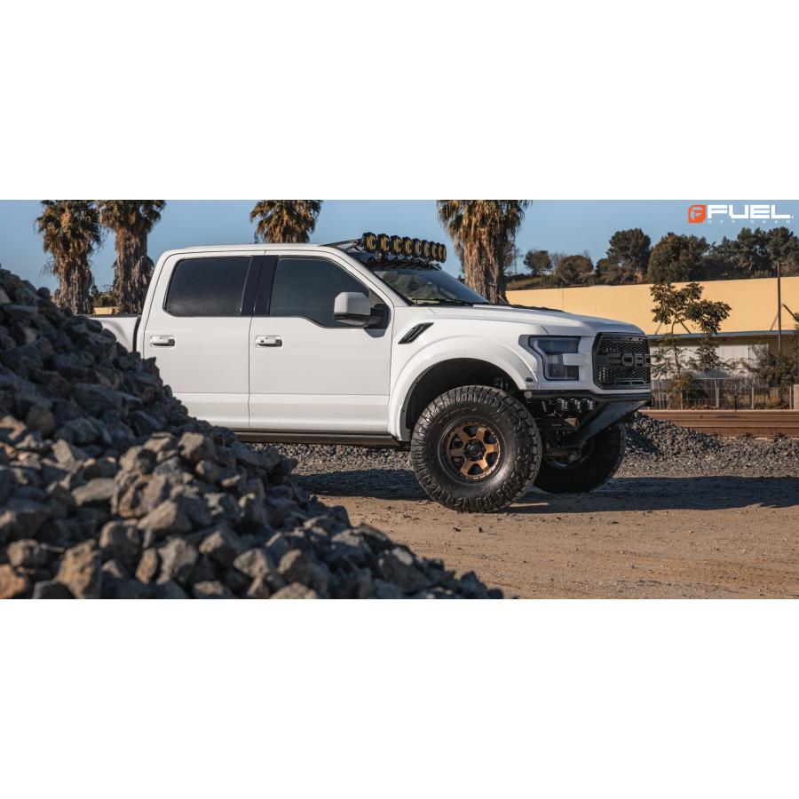 FUEL OFFROAD BLOCK BEADLOCK (ブロック ビードロック) D124 ブロンズブラックリング 17インチアルミホイール GUN125ハイラックス オーバーフェンダー ...