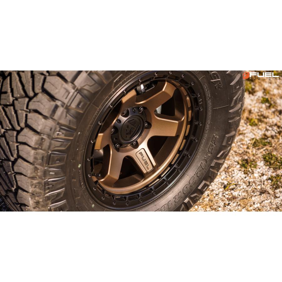 FUEL OFFROAD BLOCK BEADLOCK (ブロック ビードロック) D124 ブロンズブラックリング 17インチアルミホイール ...