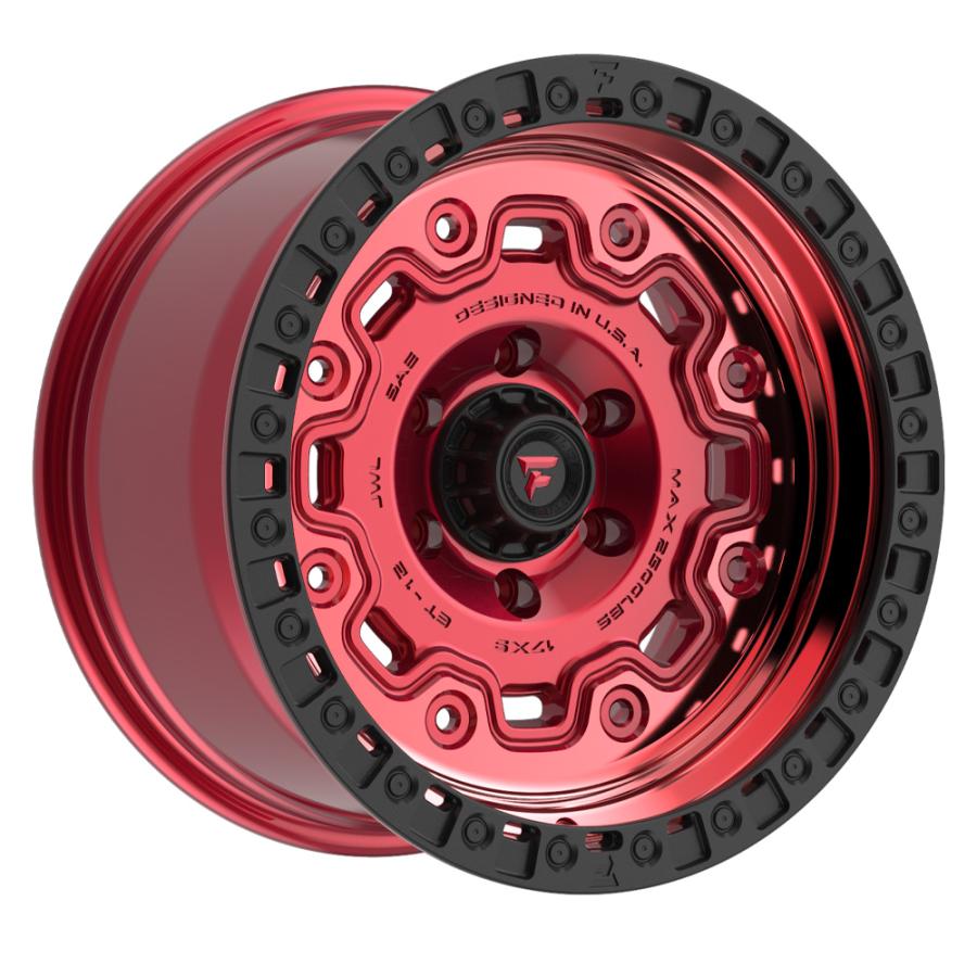 FITTIPALDI TERRA マシンドレッド ティント/ブラック 20インチアルミ 20x9J 6H139.7 +18 トヨタ GUN125ハイラックス/150プラド/215サーフ ...