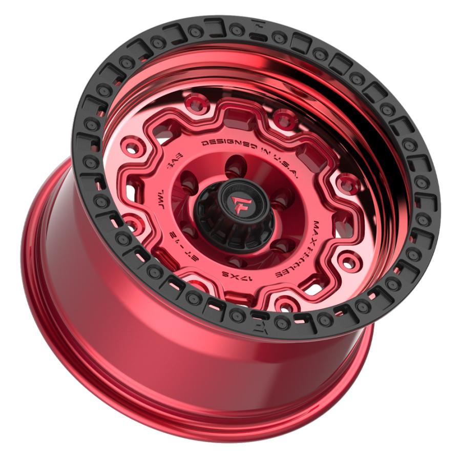 FITTIPALDI TERRA マシンドレッド ティント/ブラック 20インチアルミ 20x9J 6H139.7 +18 トヨタ GUN125ハイラックス/150プラド/215サーフ ...