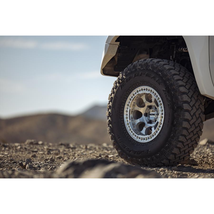 KMC RIOT BEADLOCK (ビードロック）KM237 マシンド/ブラックリング 17インチアルミホイール 17X8.5 6H139 ...