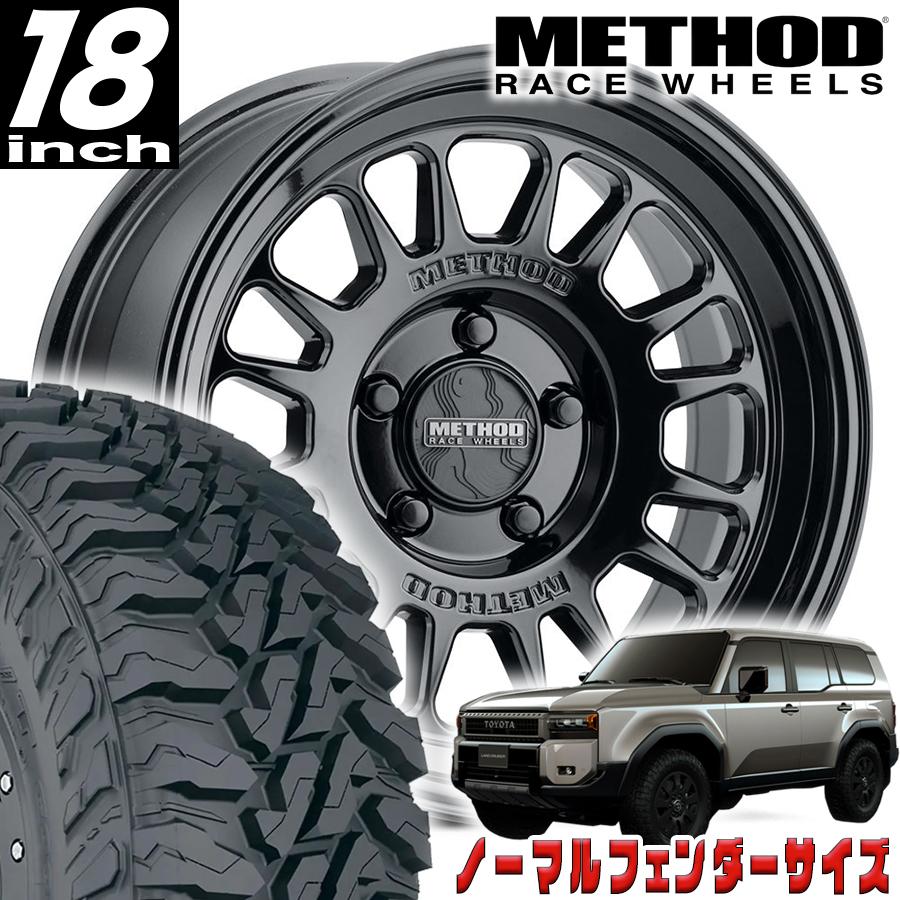 METHOD RACE WHEELS（メソッド) MR318 グロスブラック 18インチアルミホイール YOKOHAMA G003 M/T ...