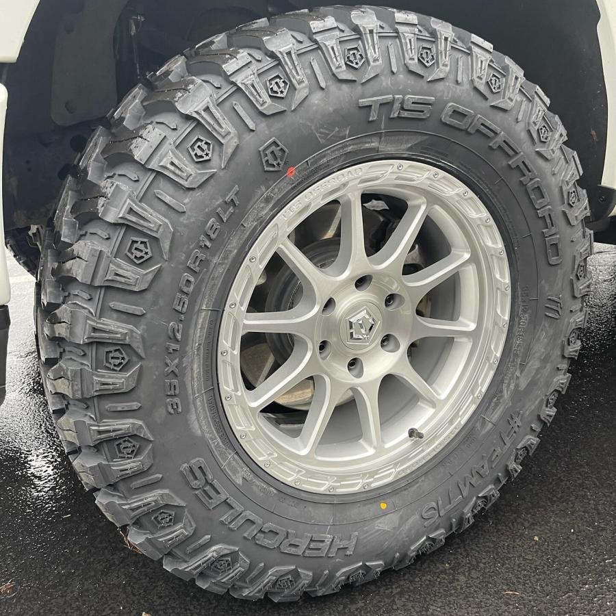 TIS OFFROAD 563BS シルバー/ブラッシュドマシンドフェイス 20インチアルミホイール 20x10 6H 135 ±0 FORD ...