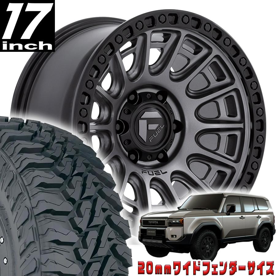 FUEL (フューエル) D835 CYCLE マットガンメタル 17インチアルミホイール YOKOHAMA G003 MT 285 ...