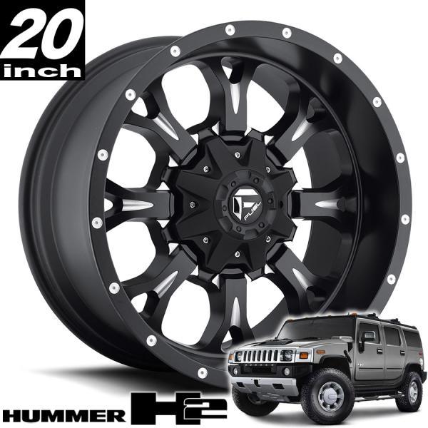 FUEL OFFROAD KRANK (クランク) D517 マットブラックミルド 20インチアルミホイール 03-08 HUMMER H2 ...