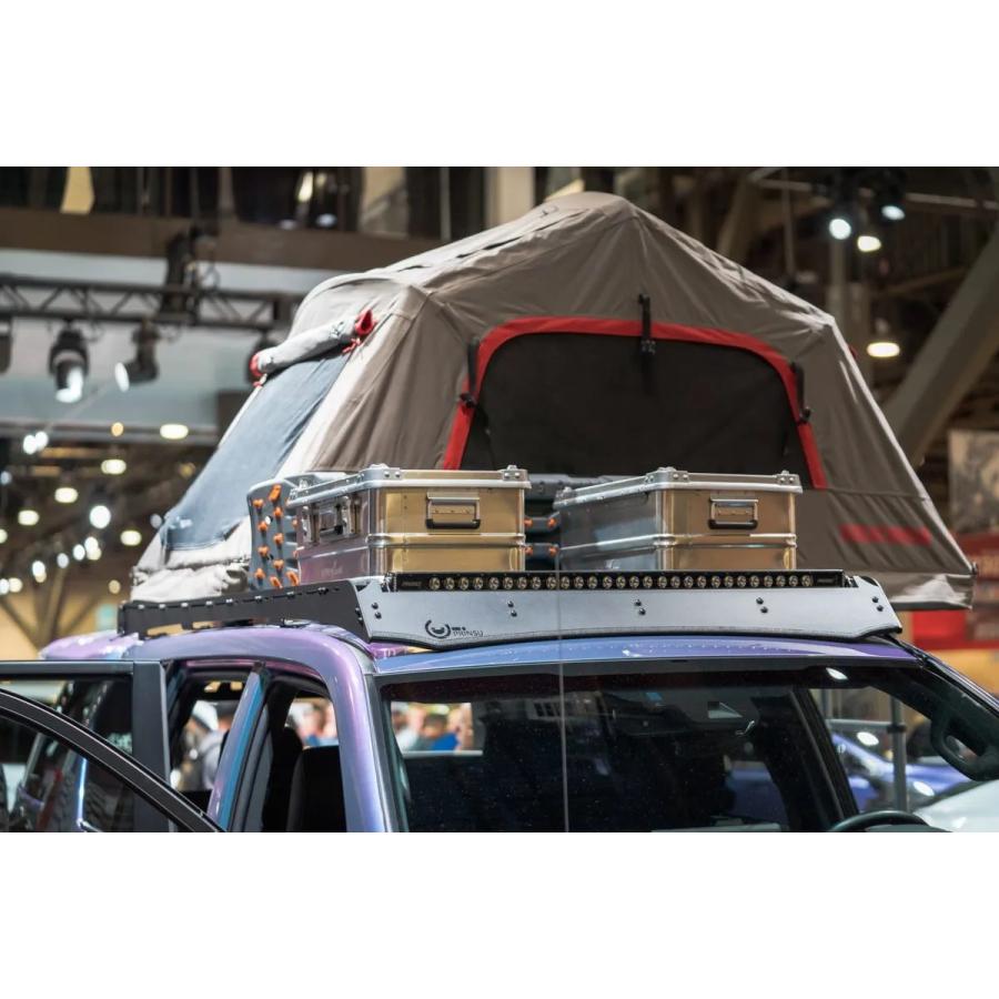 PRINSU ( プリンス ) ルーフラック 09-23y トヨタ 150系プラド ブラック アルミ製 WIND DEFLECTOR : スタンダード ランクルプラド 150プラド ...