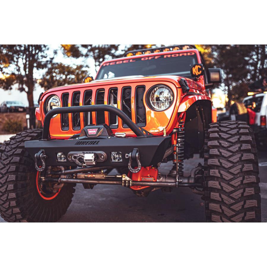REBEL OFFROAD (レベルオフロード) SUMMITフロントバンパー MIDフープ付き ジープ JKラングラー / JLラングラー ...