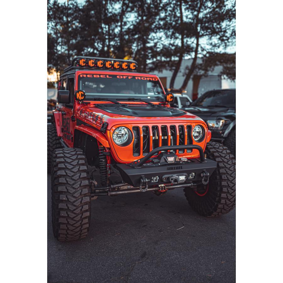 REBEL OFFROAD (レベルオフロード) SUMMITフロントバンパー MIDフープ付き ジープ JKラングラー / JLラングラー ...