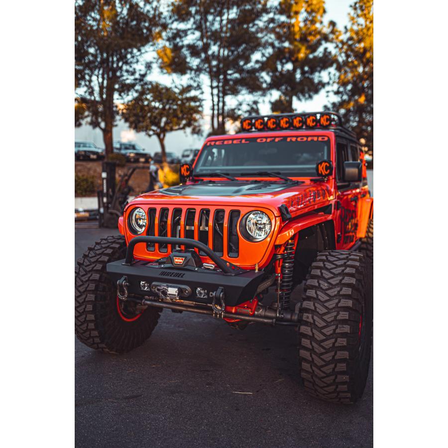 REBEL OFFROAD (レベルオフロード) SUMMITフロントバンパー MIDフープ付き ジープ JKラングラー / JLラングラー ...