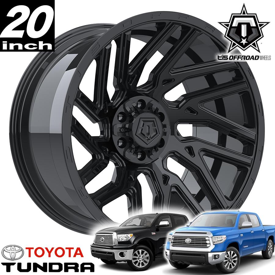 TIS OFFROAD 554B グロスブラック 20インチアルミホイール 20x12 5H 139.7/150 -44 トヨタ タンドラ/セコイア/ランクル200 オーバーフェンダー用 ...