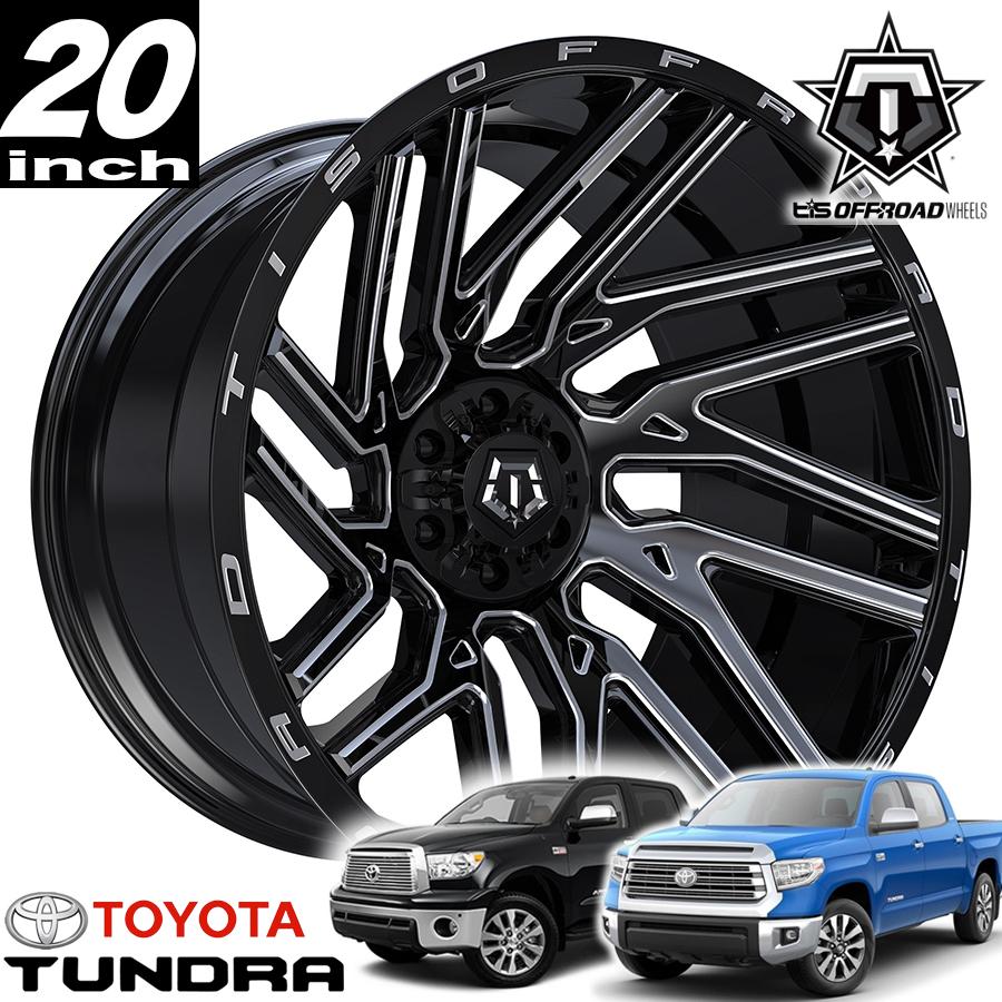 TIS OFFROAD 554BM グロスブラックミルド 20インチアルミホイール 20x10 5H 139.7/150 -19 トヨタ タンドラ/セコイア/ランクル200 オーバーフェンダー ...