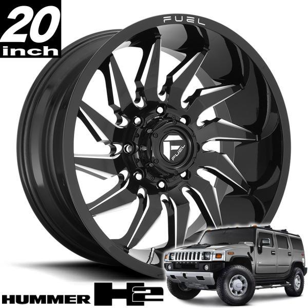 FUEL OFFROAD SABER (サバー) D744 グロスブラックミルド 20インチアルミホイール 03-08 HUMMER H2 ...