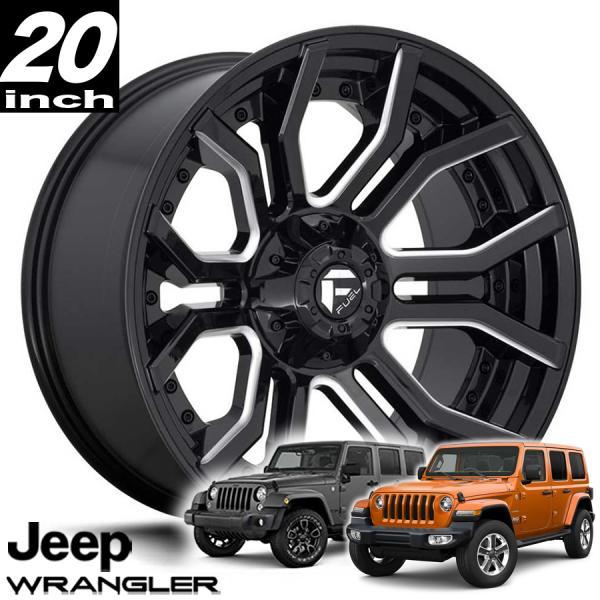 FUEL OFFROAD RAGE（レイジ）D711 グロスブラックミルド 20インチアルミホイール JKラングラー/JLラングラー/JT ...