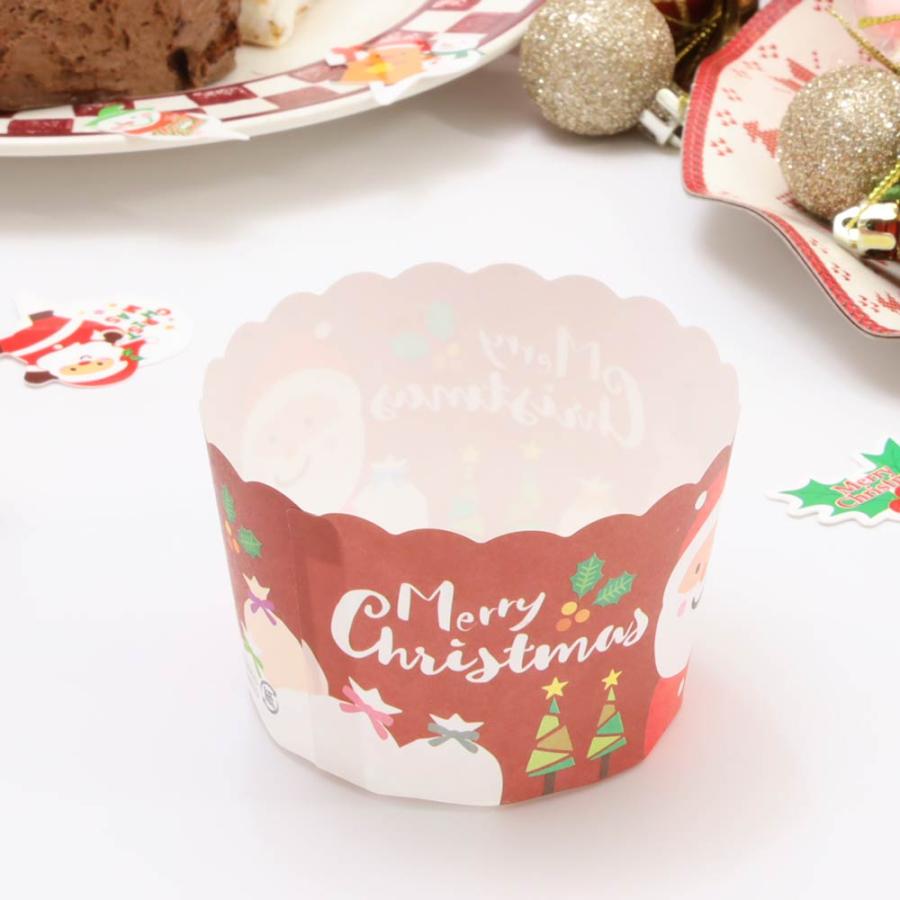 クリスマス ペットマフィンカップ ペットマフィン（ジョイフルサンタ）50枚セット 直径65×50 XM823 クリスマス Xmas ペット ...