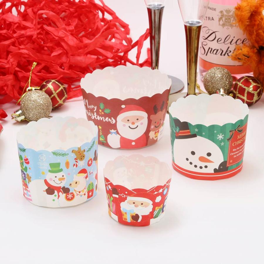 クリスマス ペットマフィンカップ ペットマフィン（ジョイフルサンタ）50枚セット 直径65×50 XM823 クリスマス Xmas ペット ...
