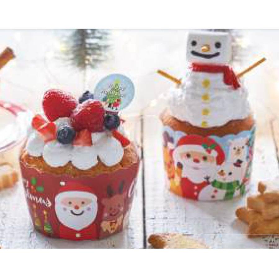 クリスマス ペットマフィンカップ ペットマフィン（ジョイフルサンタ）50枚セット 直径65×50 XM823 クリスマス Xmas ペット ...
