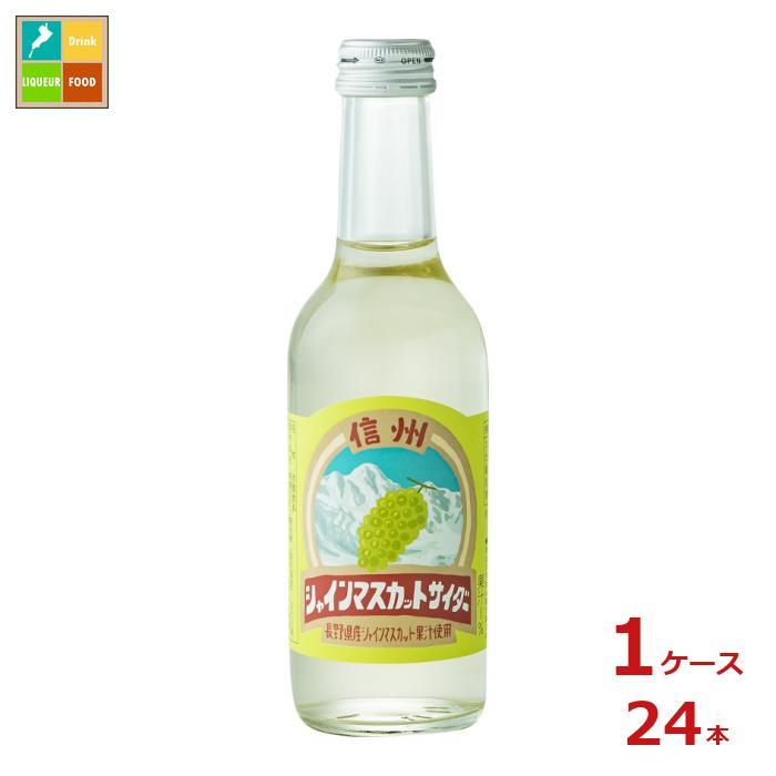 友桝飲料 信州シャインマスカット サイダー245ml瓶×1ケース（全24本）送料無料 : 近江うまいもん屋 - 通販 - Yahoo!ショッピング