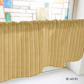 カフェカーテン 細ストライプ 1000×450mm 茶・40745 : メイリーヴル - 通販 - Yahoo!ショッピング