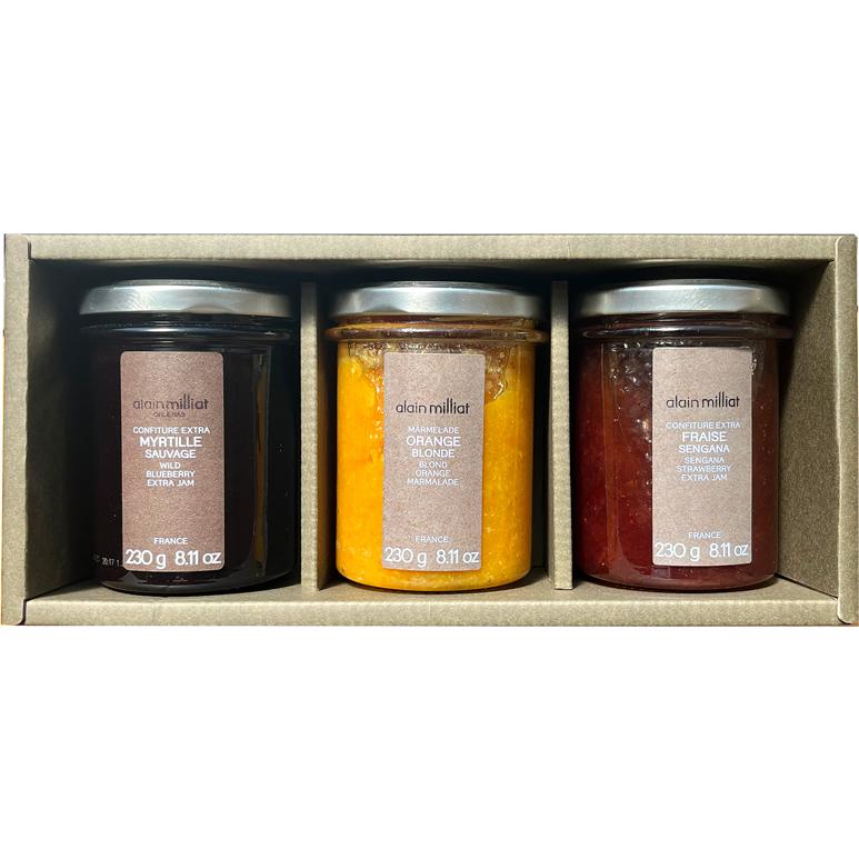 【ギフトボックス入り】アランミリア ジャム 230g 3個セット (ブルーベリー・オレンジ・ストロベリー) : ワインセラーウメムラYahoo!店 - 通販 - Yahoo!ショッピング