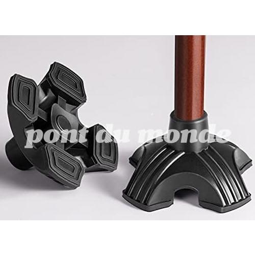 (pont du monde) 杖先ゴム 杖 つえ ステッキ 介護 安定 替えゴム 滑り止めゴム (4本足 22mm 黒) :wss-35azIDGHmrpa:うみかぜ - 通販 ...