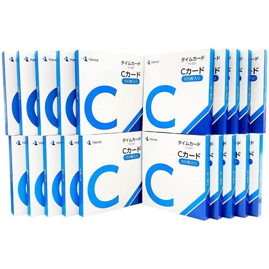 TOKAIZ Cカード TC-001 100枚入り×20箱セット タイムカード タイムレコーダー TR-001 TR-001S シリーズ専用 :20210928002659-00547 ...