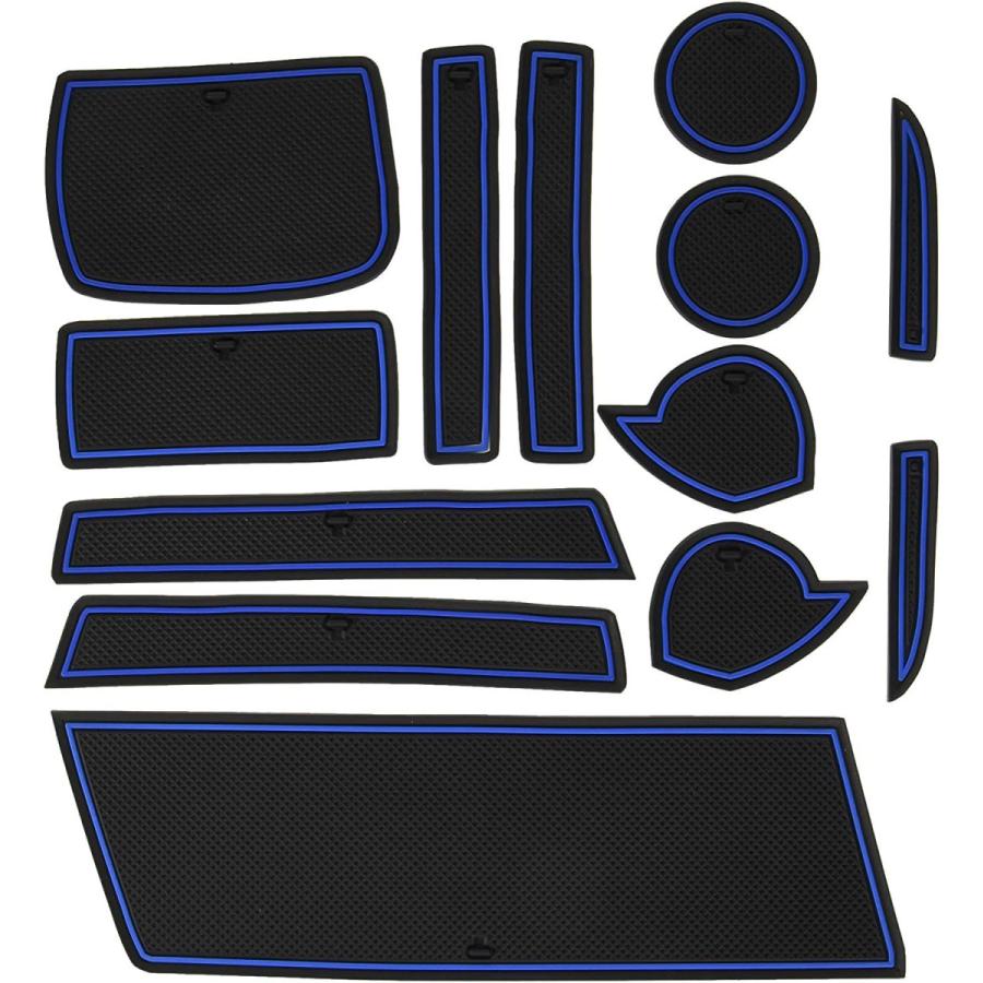 KINMEI(キンメイ) スズキ ソリオ SOLIO 青 MA15S型 車種専用設計 インテリア ドアポケットマット ドリンクホルダー 滑り :20210928041348-00684 ...