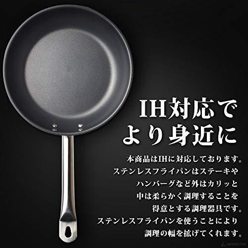 KIPROSTAR 業務用ステンレスフライパン 22cm ih対応（表面フッ素樹脂コーティング加工） : うみねこ工房 - 通販 - Yahoo!ショッピング