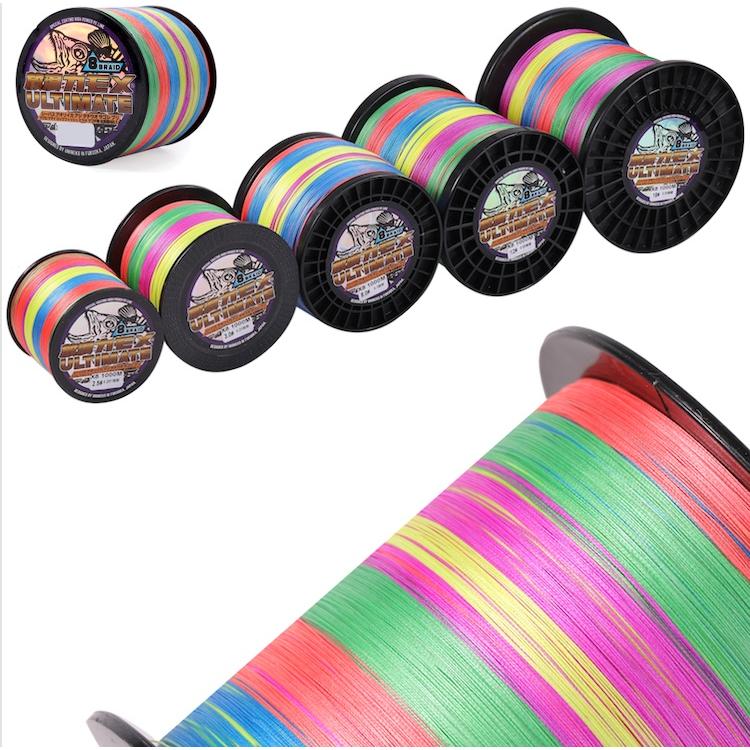 PEライン 釣り糸 PE 5号 8本編み 1000m 5色 マルチカラー 70lb ブリ ヒラマサ キハダ マグロ GT キャスティング マーカー 1000メートル 放浪カモメ :LINE ...