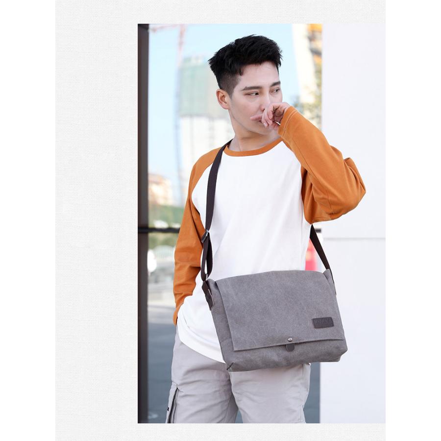 ショルダーバッグ メンズ 大きめバッグ 帆布 A4 かばん カバン キャンバス 鞄 斜め掛け メッセンジャーバッグ 大容量 通勤通学バッグ 出張 通勤 春コーデ : kou-srkm ...